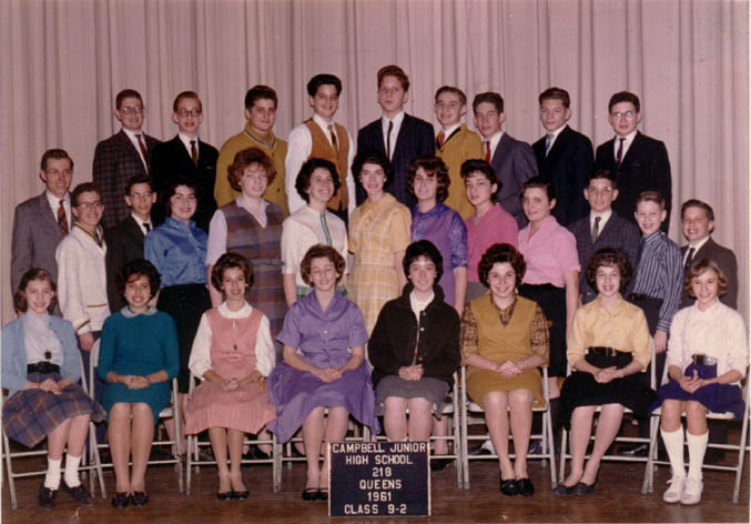 9-2 class photo - Campbell JHS 218 - Class of 1961